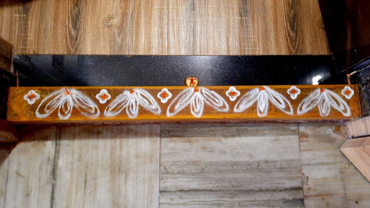 Daily Border Rangoli Design Series #19 | Easy Umbartha Rangoli | Simple ...