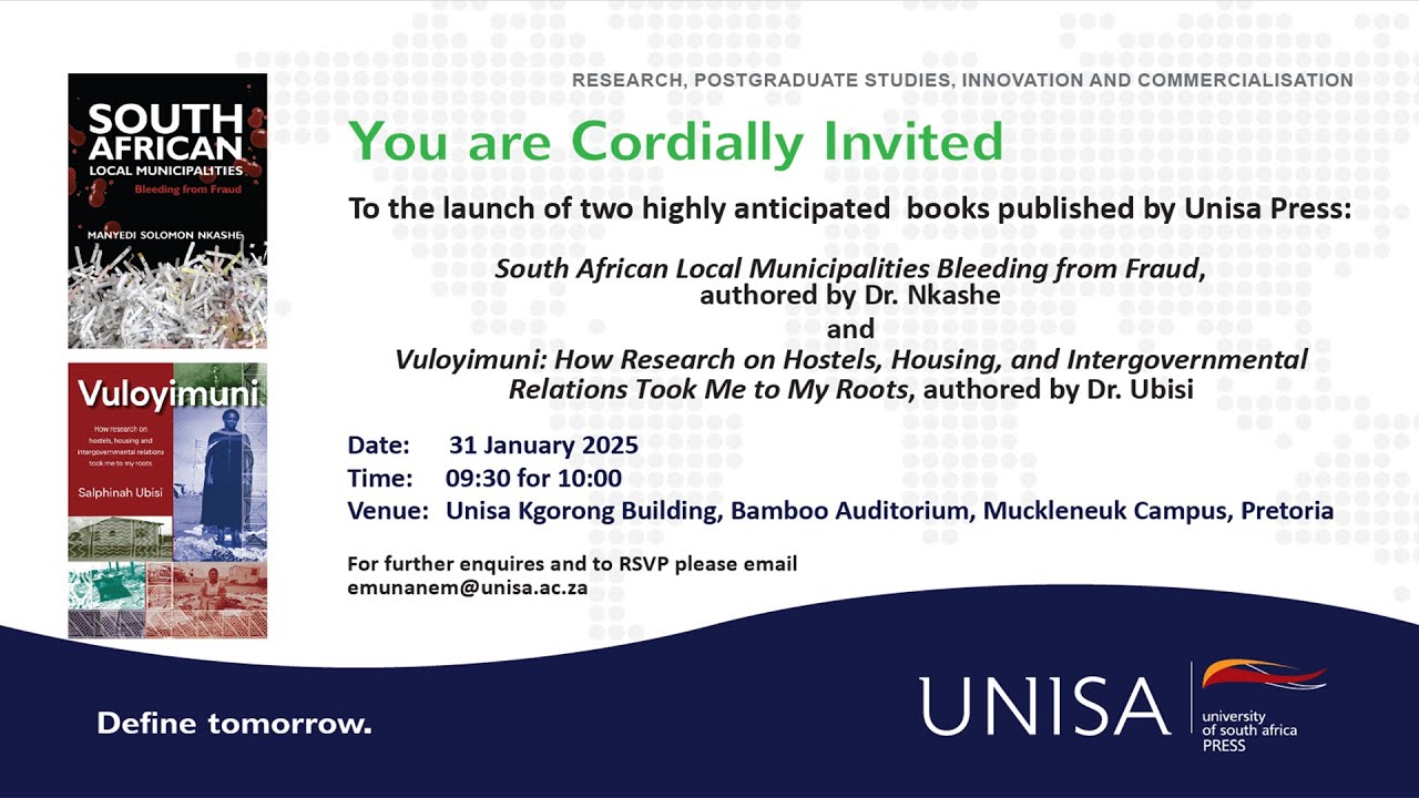 UNISA Press Book Launch - YouTube