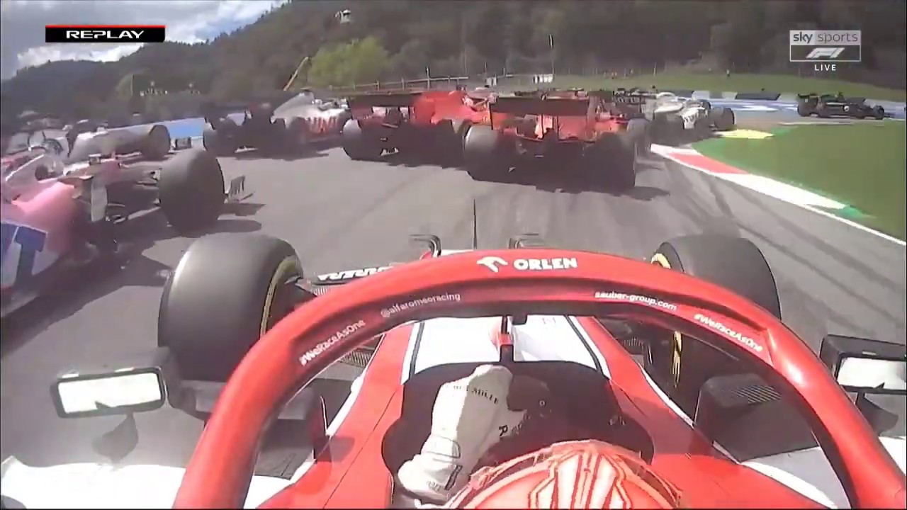 Sebastian Vettel Austrian GP Crash in a nutshell - YouTube