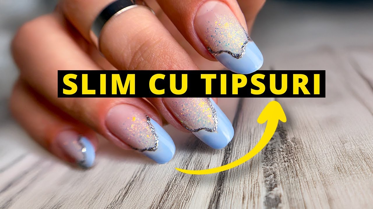 Unghii Slim cu Tipsuri - Tutorial pas cu pas - YouTube