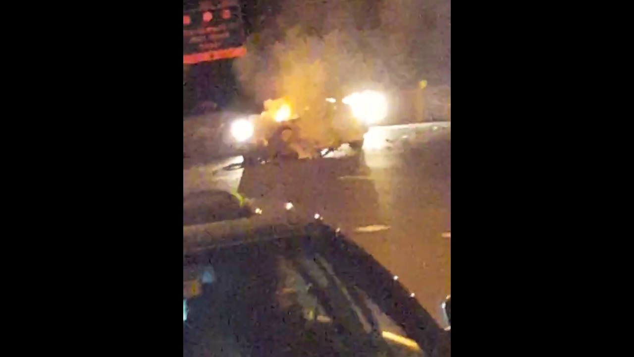 BMW CATCHES ON FIRE - YouTube
