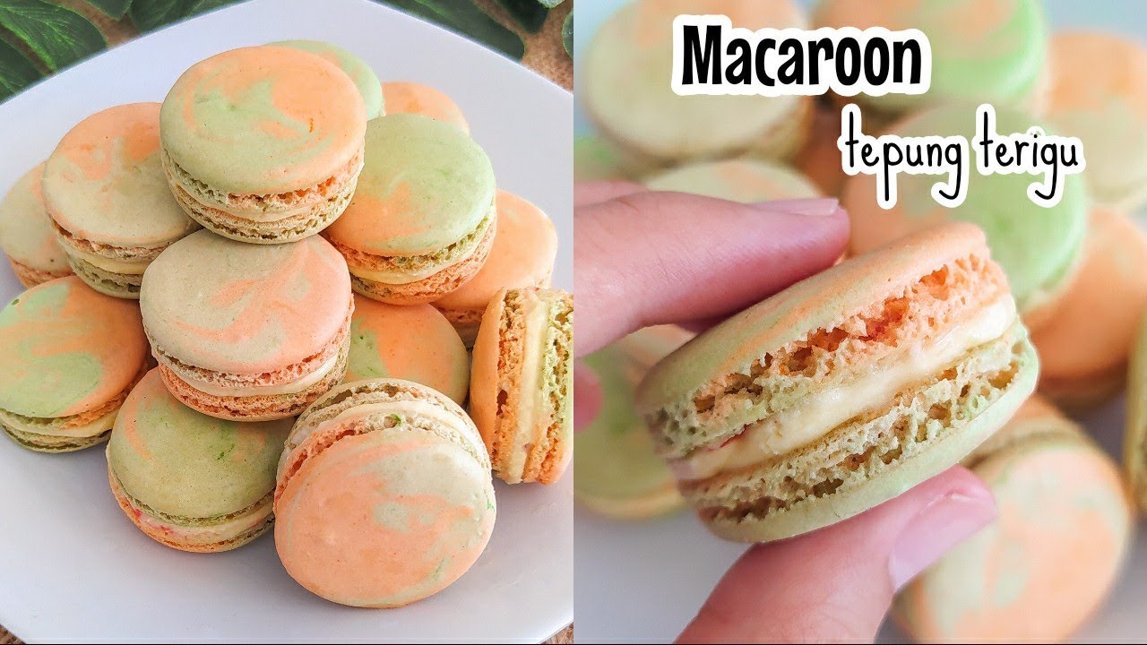 RESEP MACAROON TANPA TEPUNG ALMOND | cuma 4 bahan - YouTube