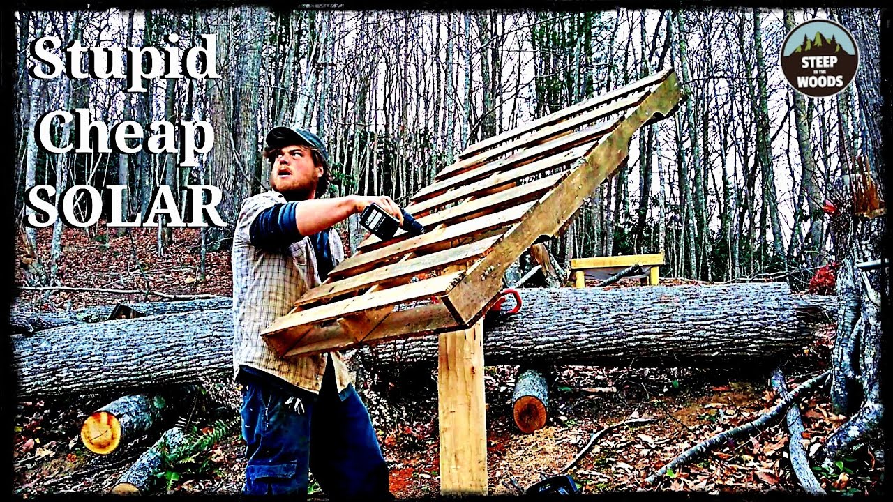 DIY Solar Panel Stand - Cheap! - YouTube