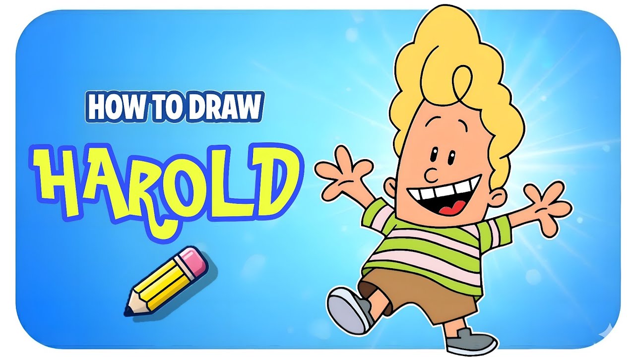 how to draw Harold Hutchins from Captain Underpants step by step easy ...