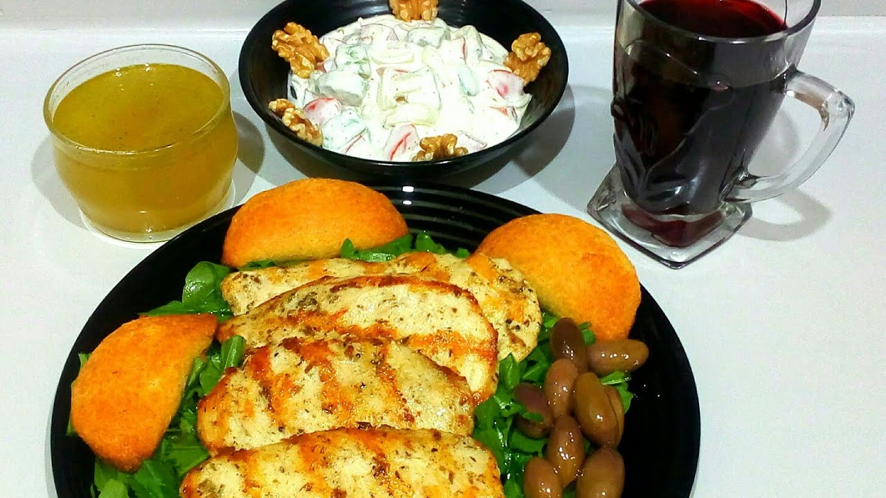 وجبة كيتو/ دجاج جريل مع سلطة الأفوكادو بالمايونيز من Amal Kitchen Diet💝 ...