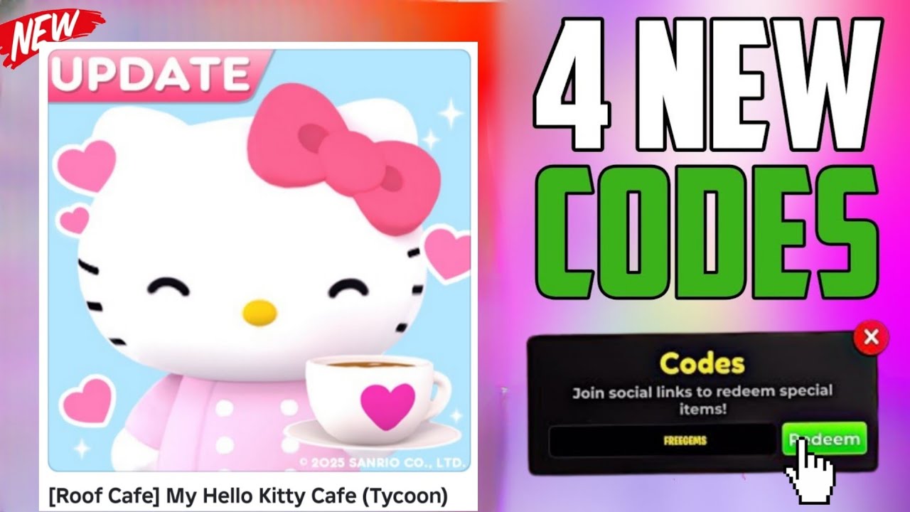 ⚠️SECRET CODES⚠️ MY HELLO KITTY CAFE ROBLOX CODES JULY 2025 - MY HELLO ...