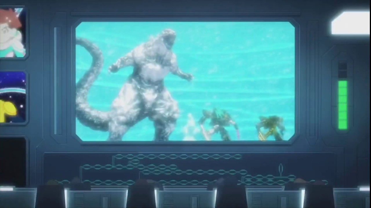 Snow Godzilla ユキノゴジラ (Shinkalion the movie) clip 2 - YouTube