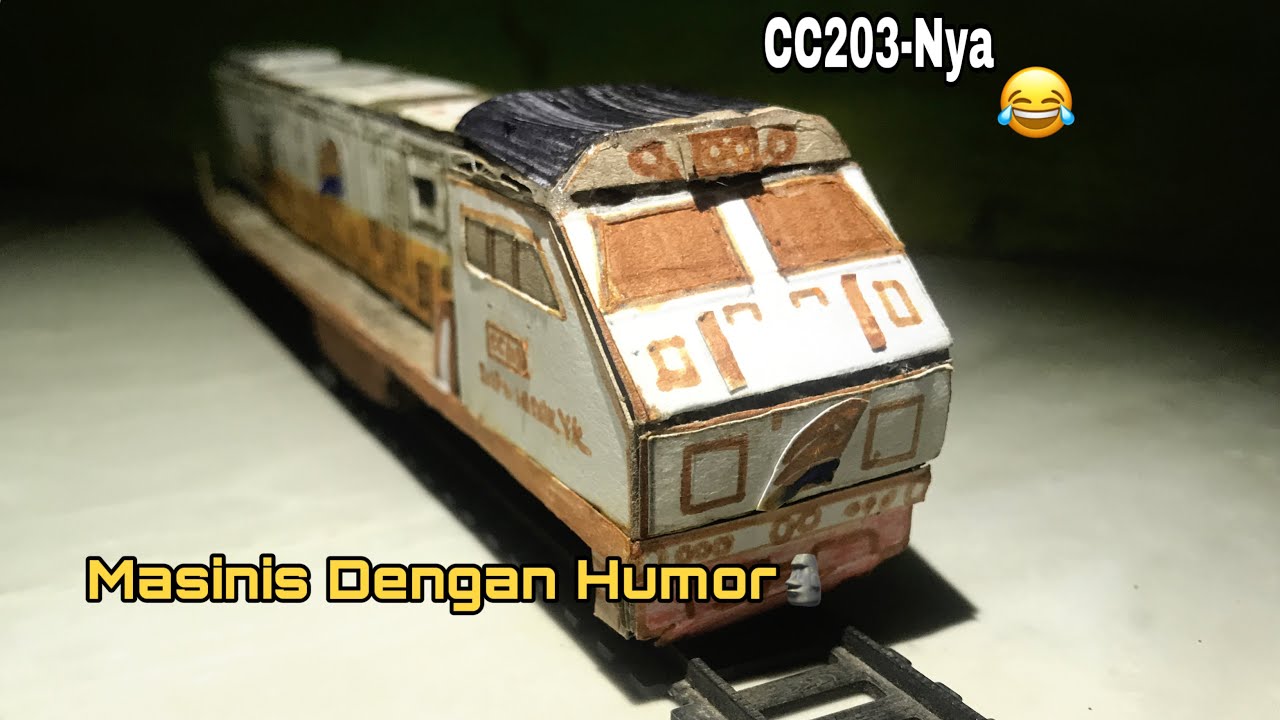 Miniatur kereta api CC203 (kereta api papercraft)- Stop Motion miniatur ...