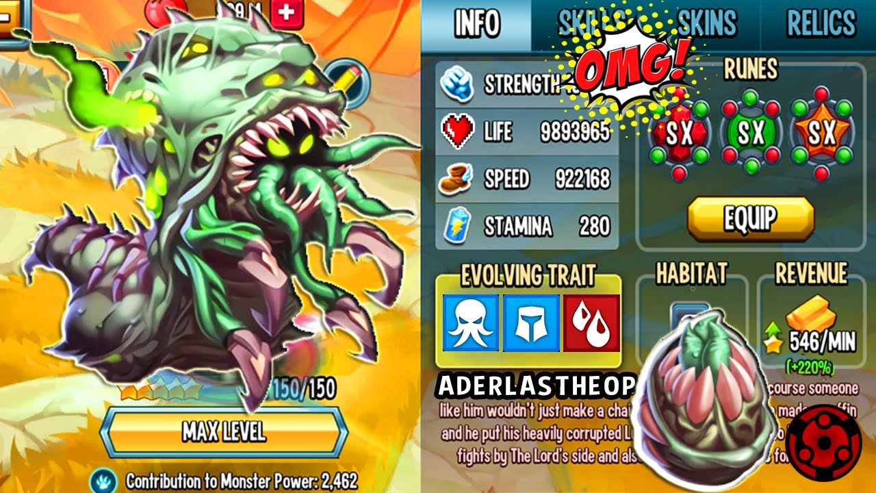 Monster Legends ADERLAS Review!! Op Pvp Monster free Era TWD Michonne ...