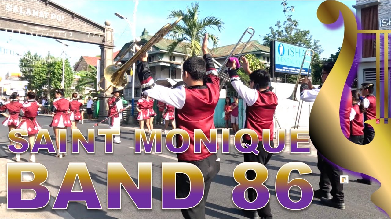 Saint Monique Band 86 Parade | Sto. Nino de Bustos Town Fiesta | Marching Band Competition 💂🏻‍♀️ ...
