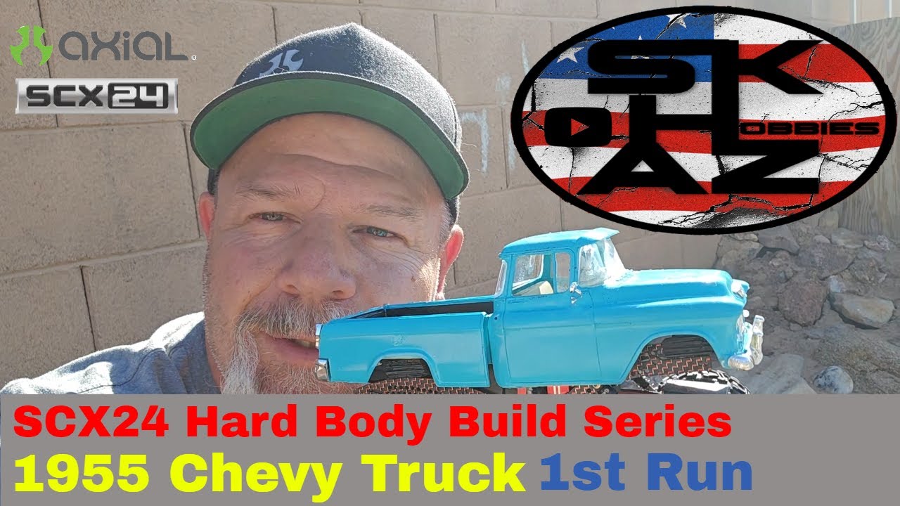 SCX24 Hard Body Build - Teal 1955 Chevy Truck Build - 1st Run - S02E087 ...