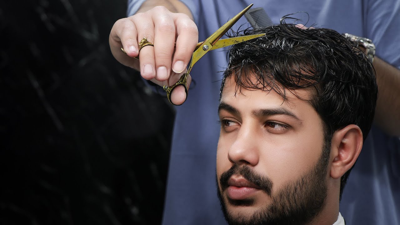 💈Full ScissorS Haircut {ASMR} And Styling - YouTube