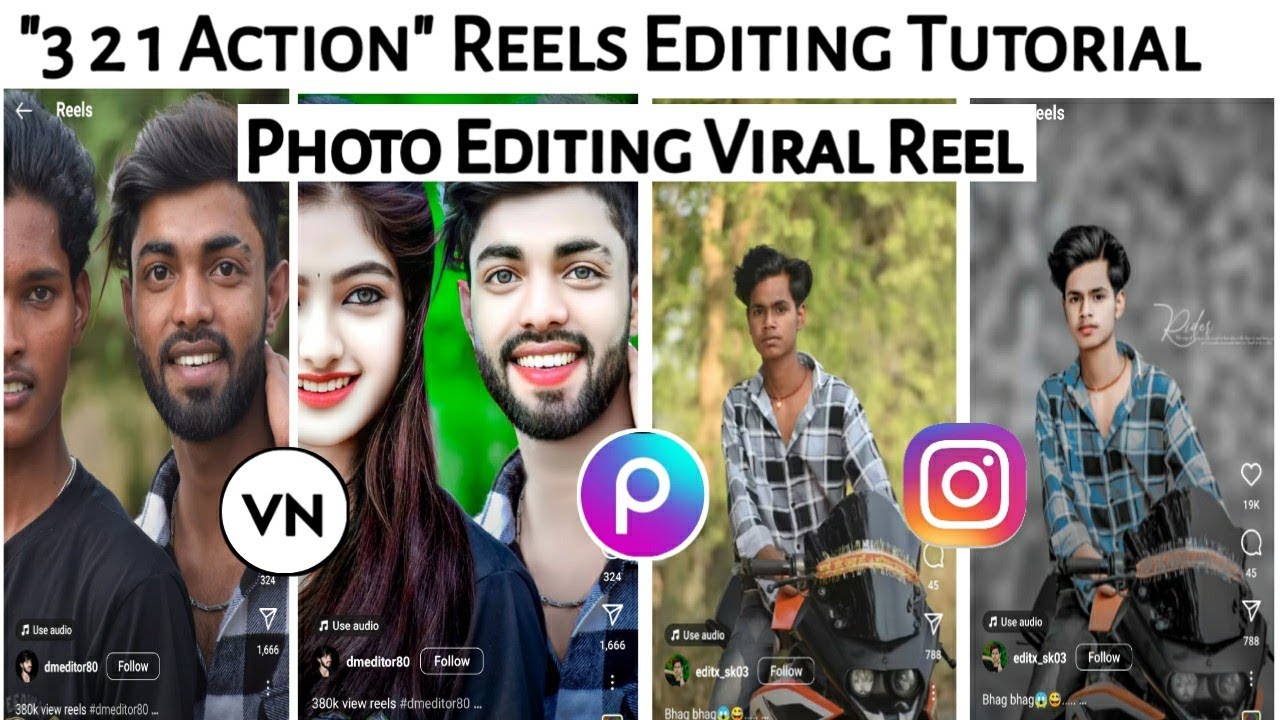 321 action video editing/ 3,2,1 action camera reels tutorial/ Instagram reels editing - YouTube