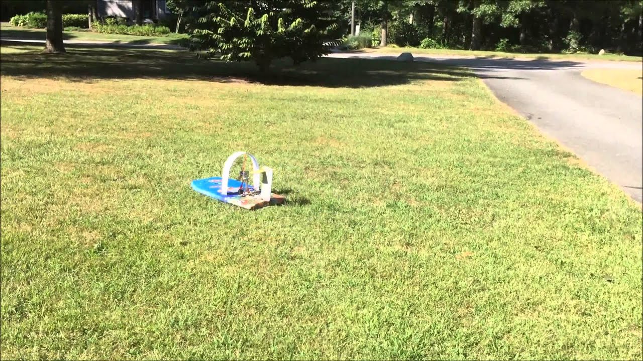 RC airboat on grass - YouTube