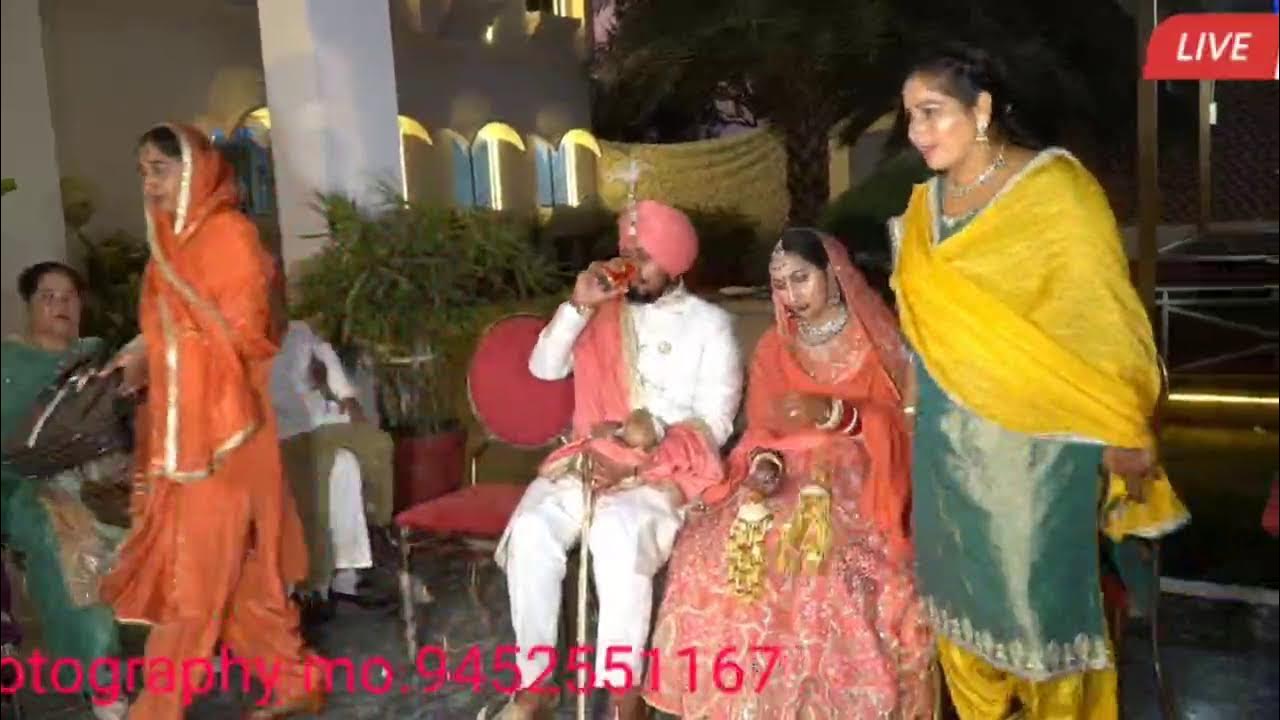 live wedding ceremony sandeep singh weds sumandeep kaur singh studio banda mob.9452551167 - YouTube