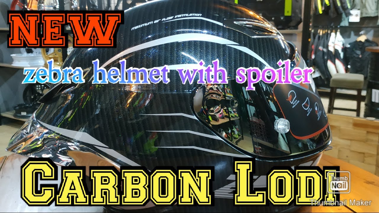 ZEBRA HELMET NEW DESIGN WITH SPOILER | AGV COPY - YouTube