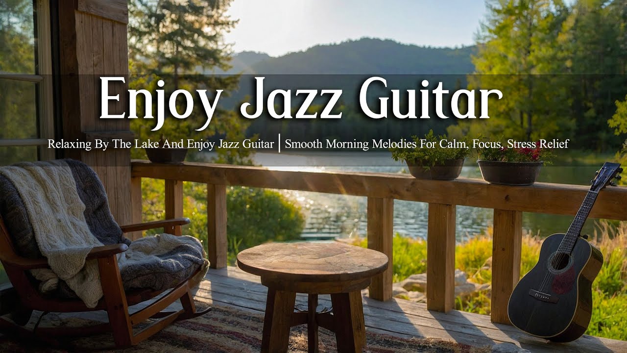 Relaxing By The Lake And Enjoy Jazz Guitar 🎶 Smooth Morning Melodies ...