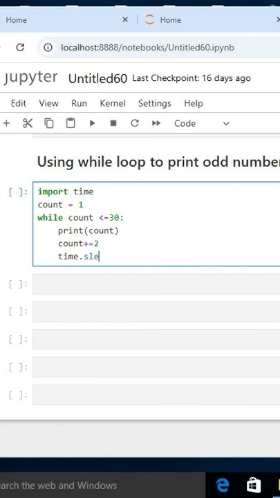 Using while loop to generate odd numbers between 1and 30 - YouTube