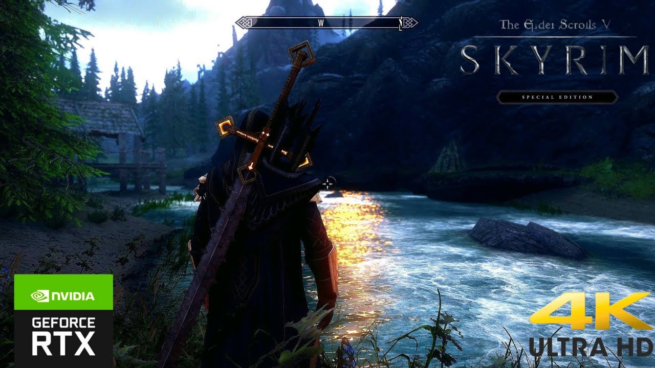 (Ultra Wide/60) Skyrim Nightwalk |RTX 3080| Sharpshooter-Enb/ Next Gen ...