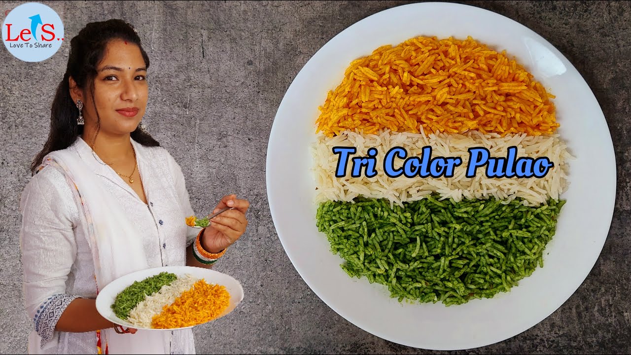Tri Color Pulao Recipe | How to Make Natural Flavored Rice | No ...