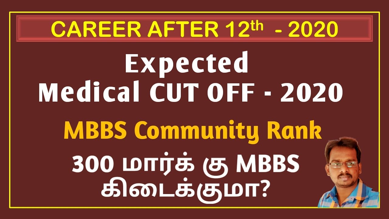 Expected Medical Cut off and community rank 2020 - YouTube