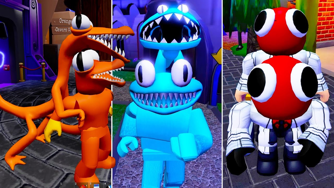 Playing as RED, CYAN and ORANGE in one game Rainbow Friends Chapter 2 ...