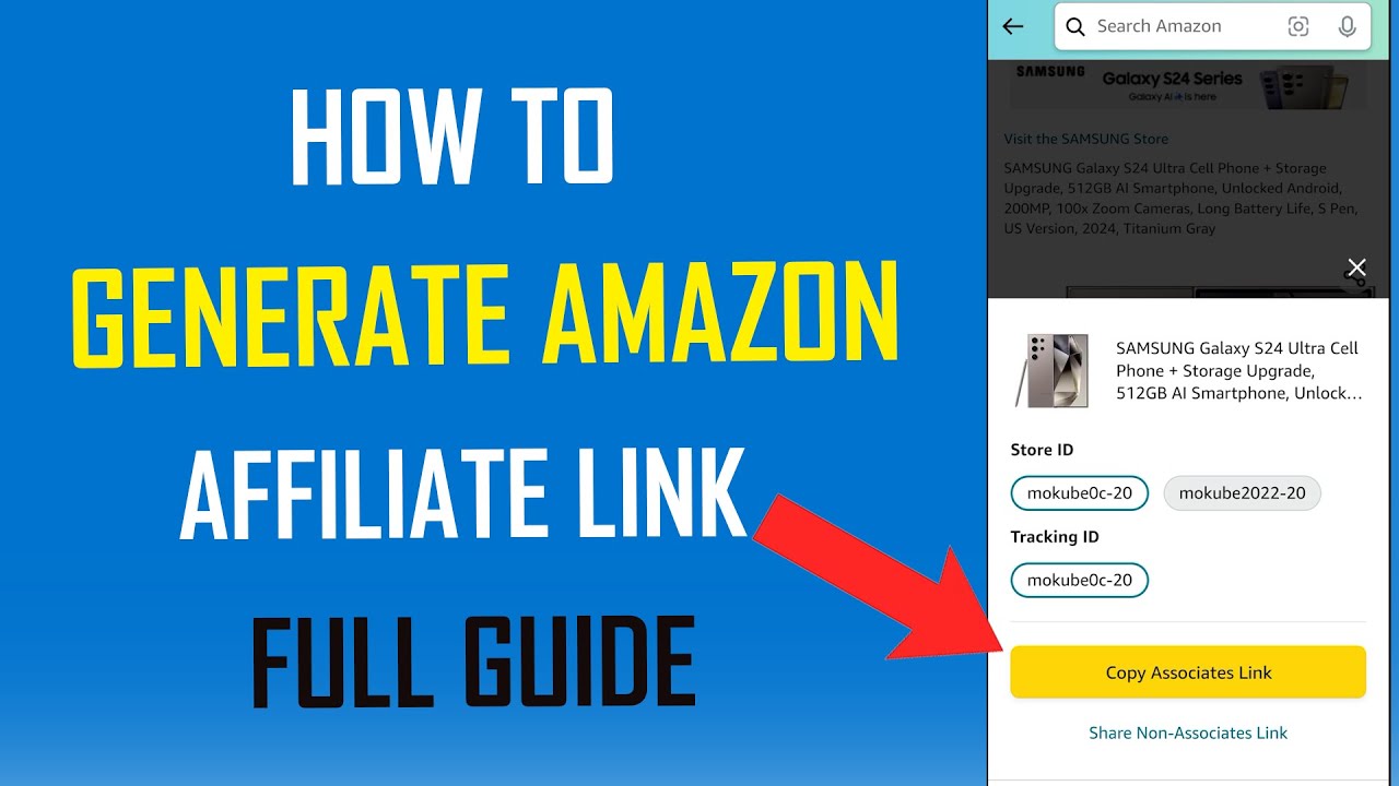 How to Generate Amazon Affliate Link On Mobile - YouTube