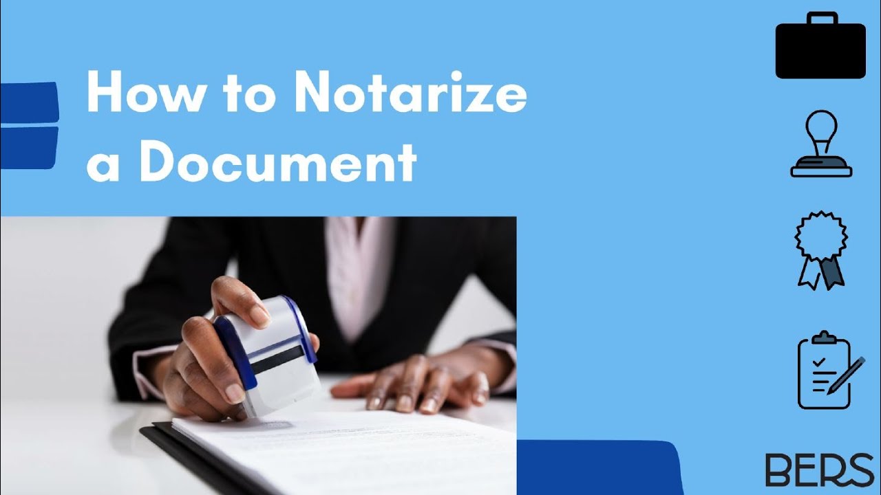 NYCBERS - How to Notarize a Document - YouTube