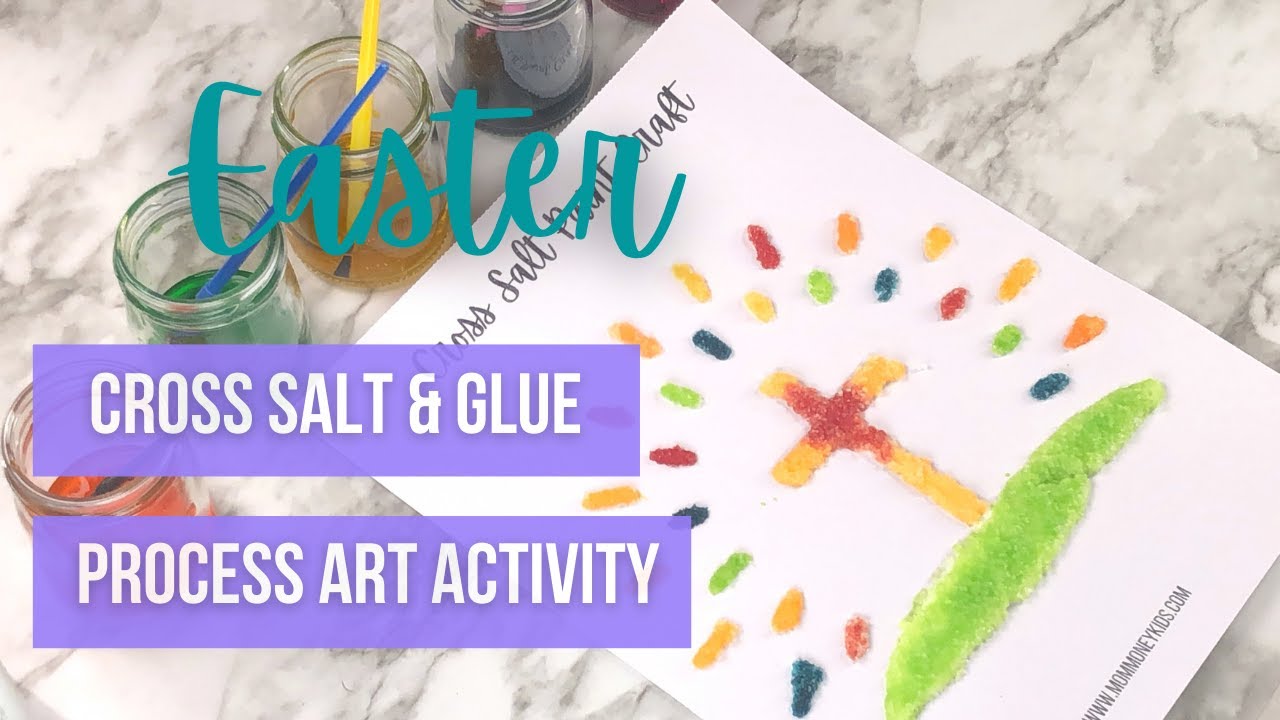 Easter Cross Salt And Glue Process Art Activity - YouTube