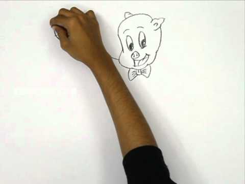 How to Draw Porky Pig - YouTube