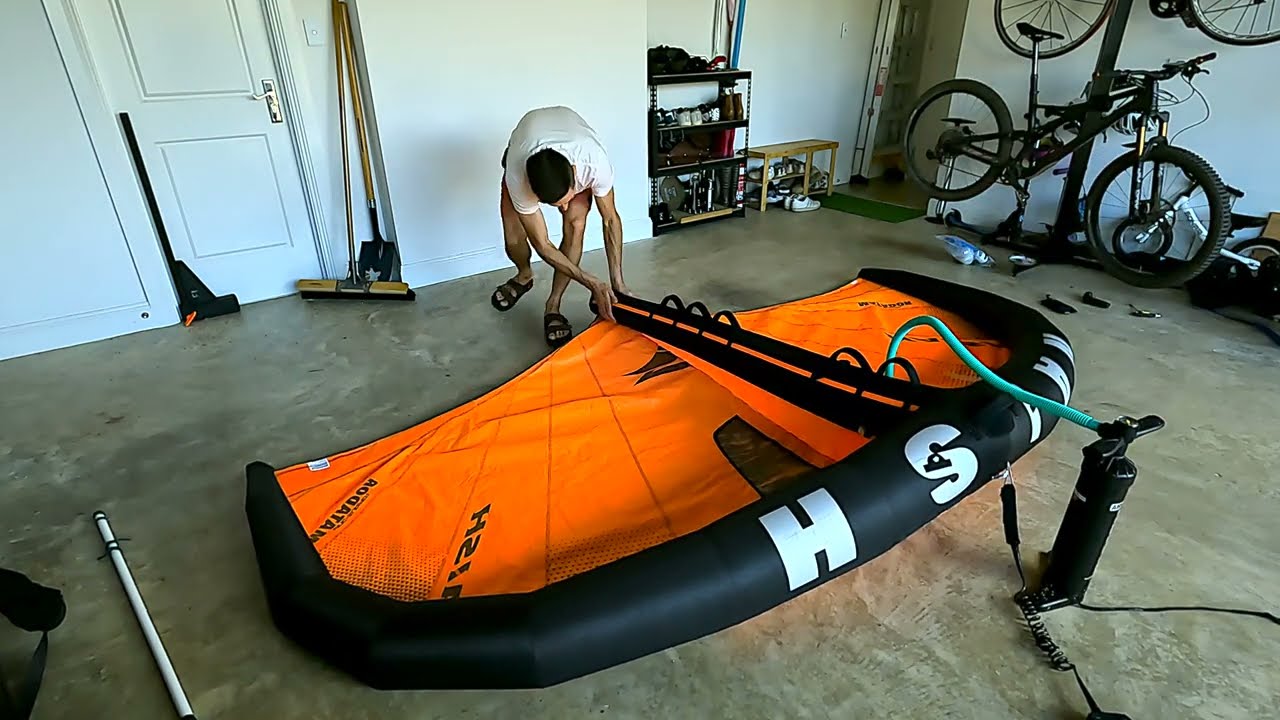 Wing foiling - wing strut bladder repair and fixing strut stitching ...