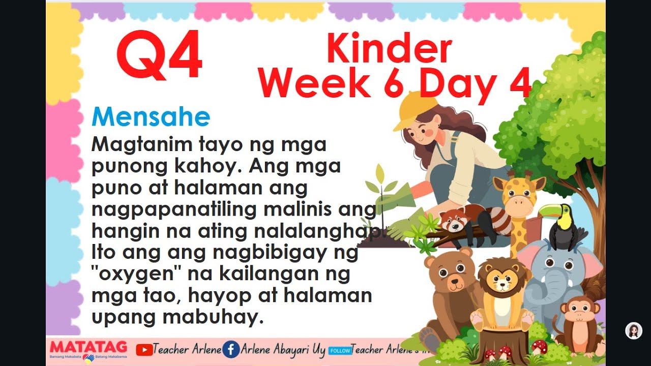 Quarter 4 Kinder Week 6 Day 4 The Perfect Tree Akda ni Glory Moralidad ...