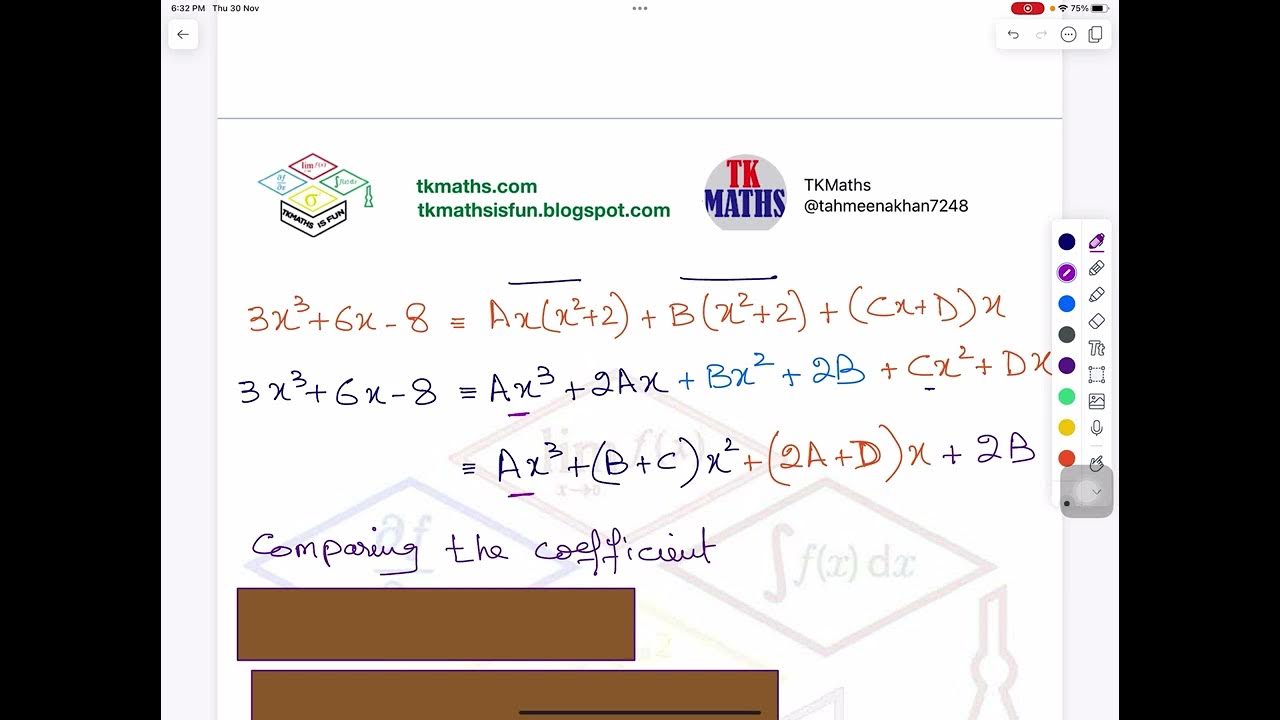 TKMaths A Level math Integration of algebraic fraction using partial Fractions, part 1 - YouTube