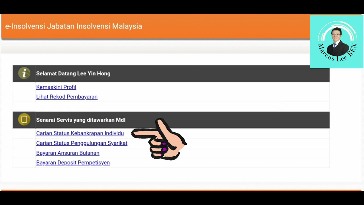 Bankruptcy Search Carian Kebankrapan e-insolvensi - YouTube