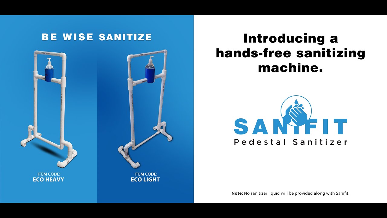 SANIFIT Pedestal Sanitizer by Prince Pipe - YouTube