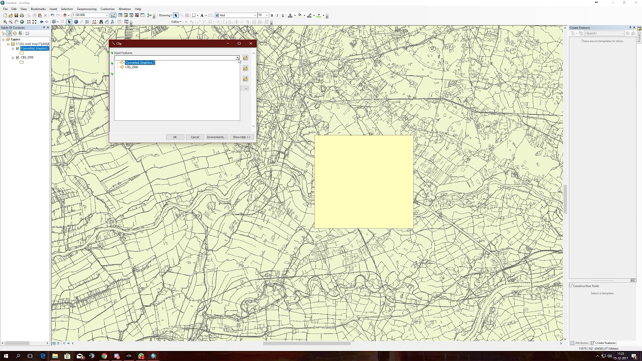 How to cut a piece of the map in ARCMAP NL - YouTube