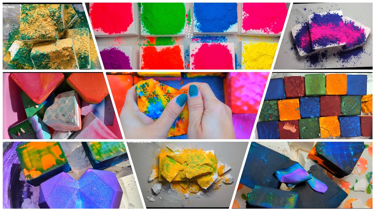 MASS DYED GYM CHALK CRUSHING | SATISFYING VIDEO | ASMR | FRESH GYM ...