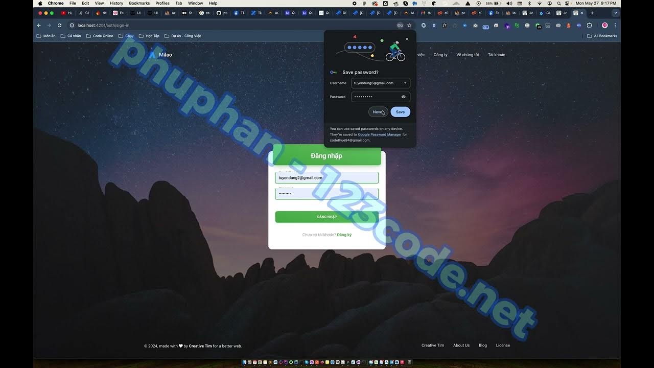 Đồ án 2024 - Website tuyển dụng nodejs vuejs - Đăng ký đăng nhập - 123code.net - YouTube