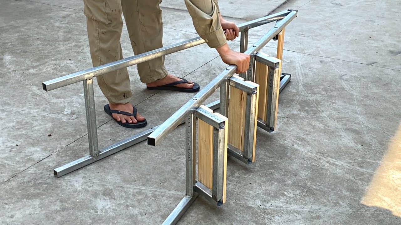 DIY - Great craftsman's ideas // How to make smart folding ladders ...