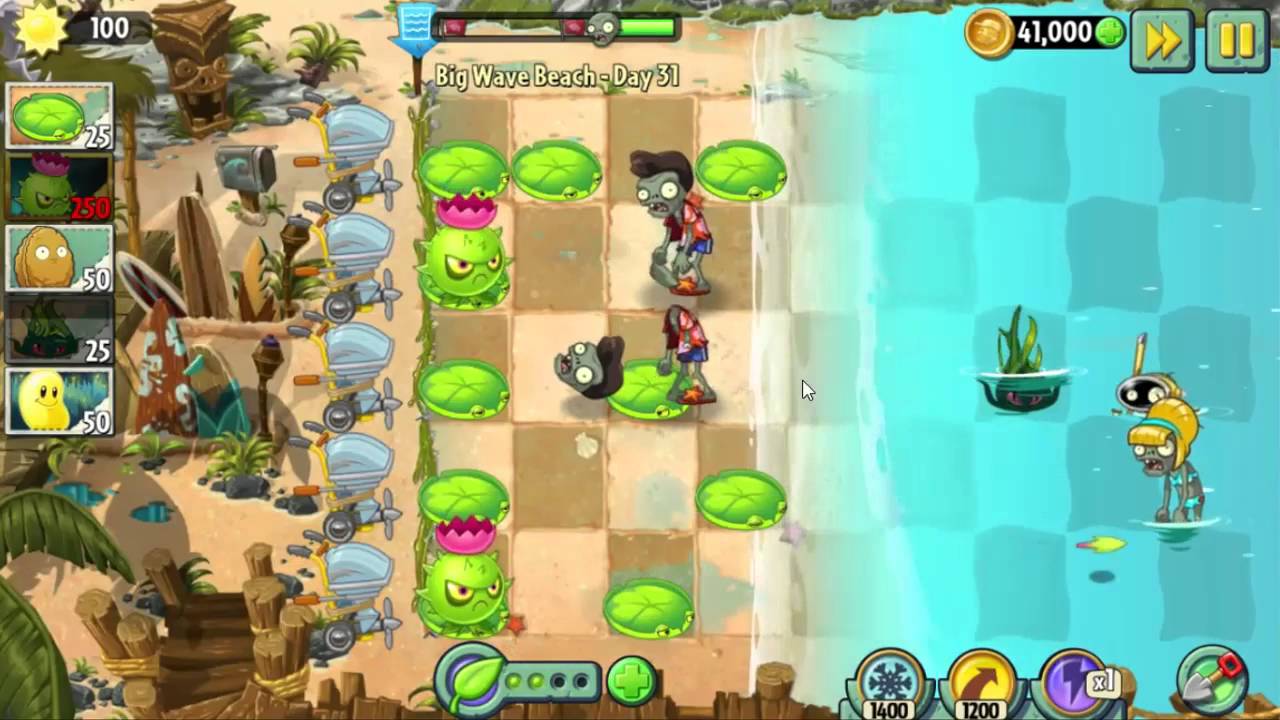 Plants Vs. Zombies 2 [70]: Zomboss Shark! - YouTube