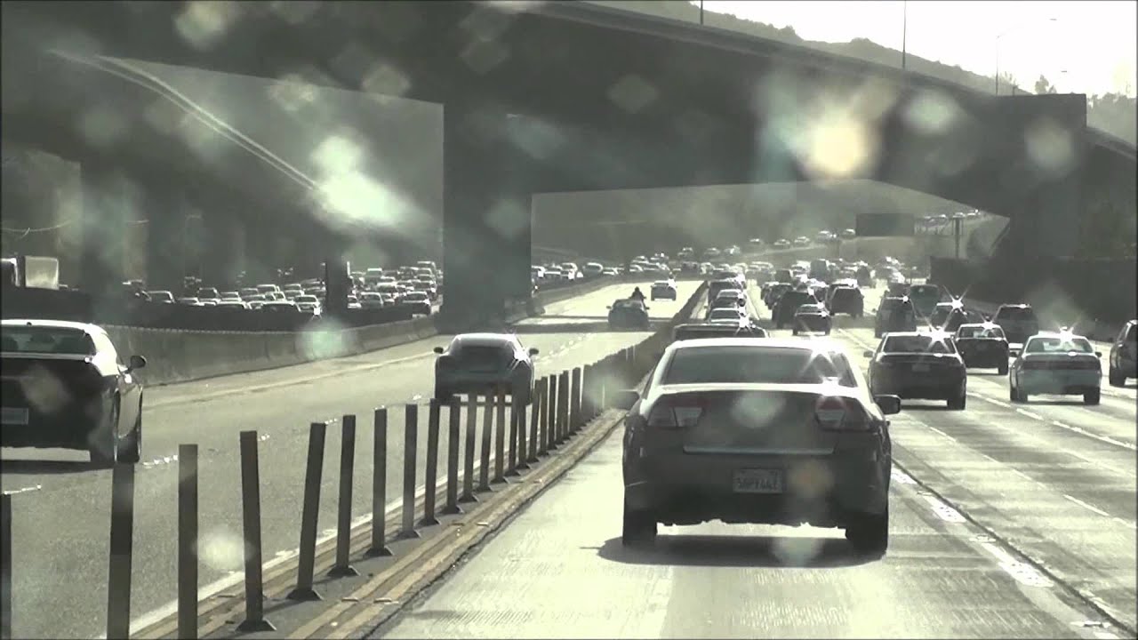 California rush hour traffic jam - 6pm traffic on the 215 to the 91 ...