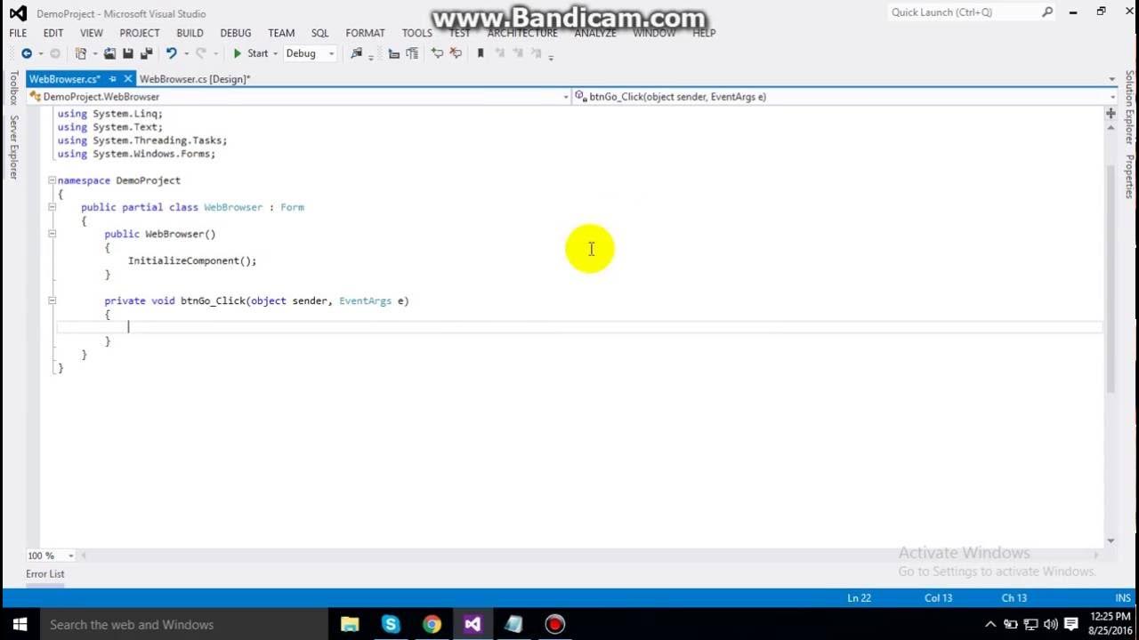 How to create Web Browser using c# - YouTube