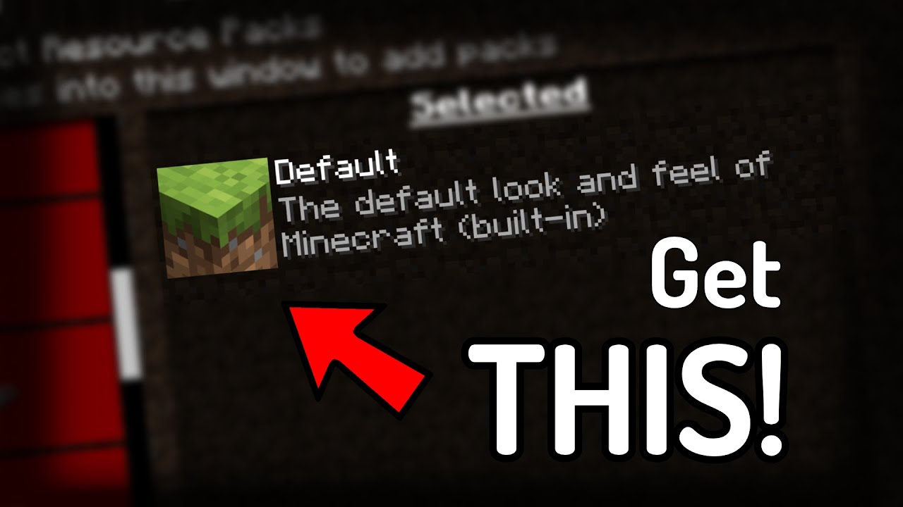 How To Get The DEFAULT Minecraft TEXTURE PACK - YouTube