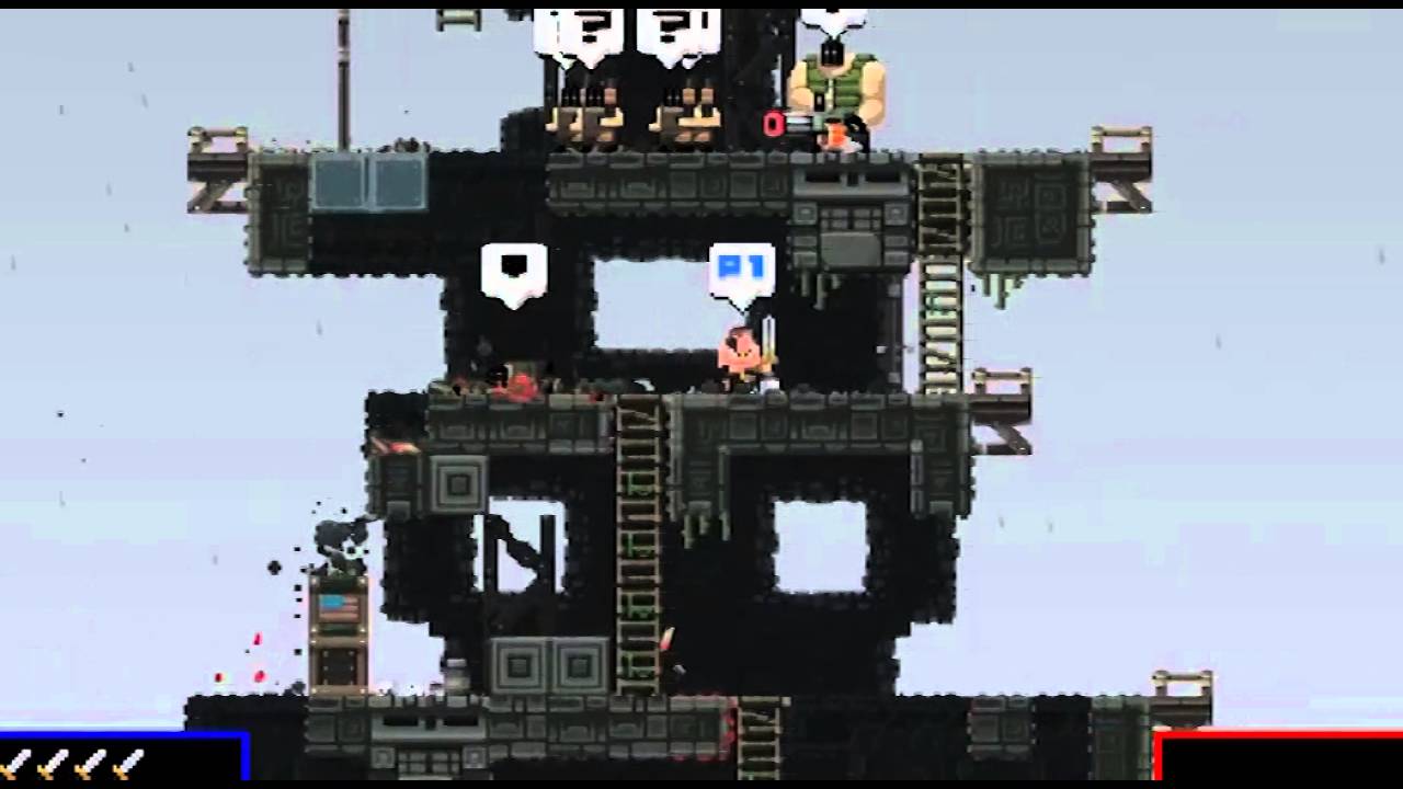 BROFORCE (PS4) Let's Play - Rocket Dodger [PART 5] - YouTube