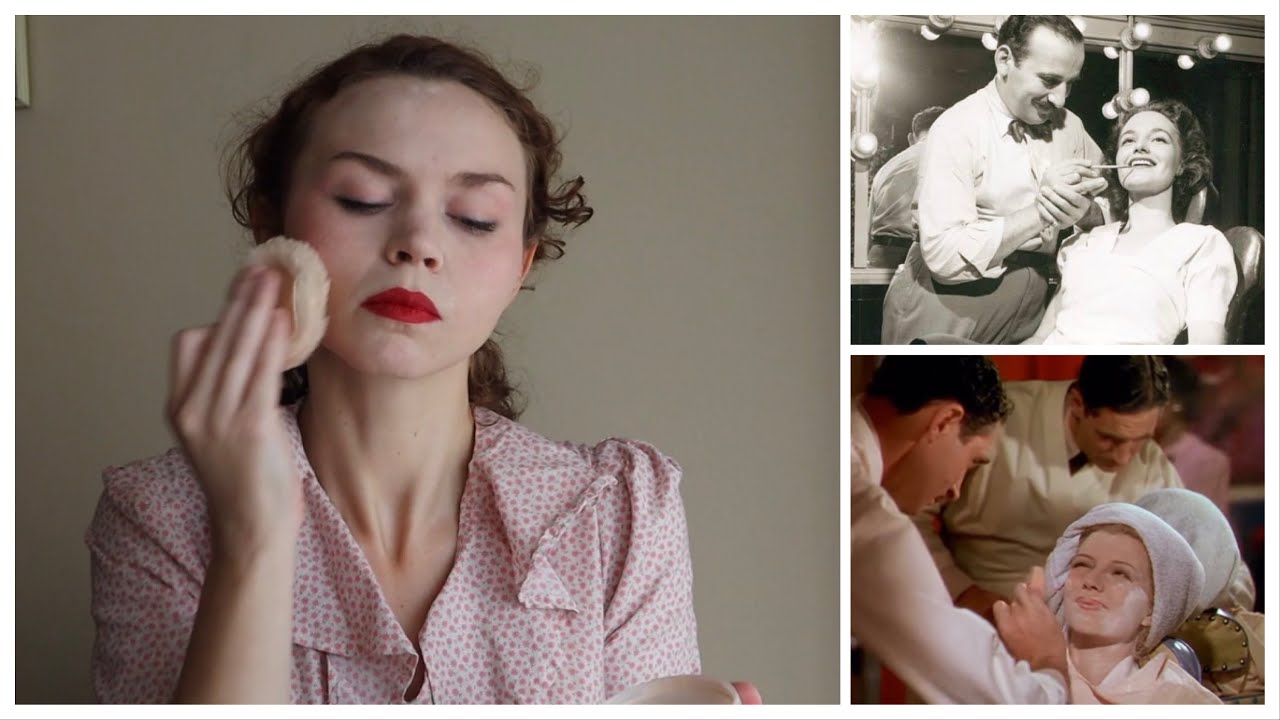 Following a Hollywood Makeup Tutorial from 1943 - YouTube