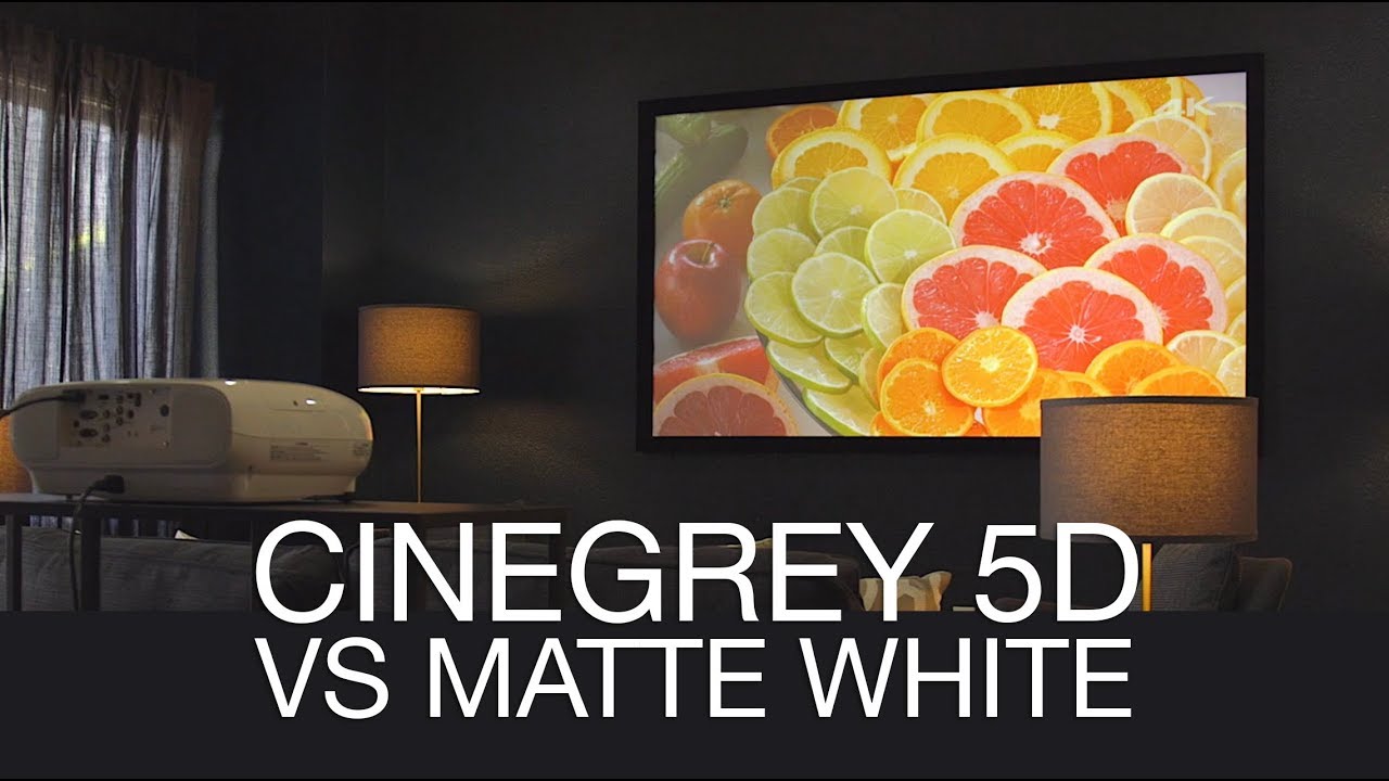 Elite Screens CineGrey 5D vs. Typical Matte White Projection Screen ...