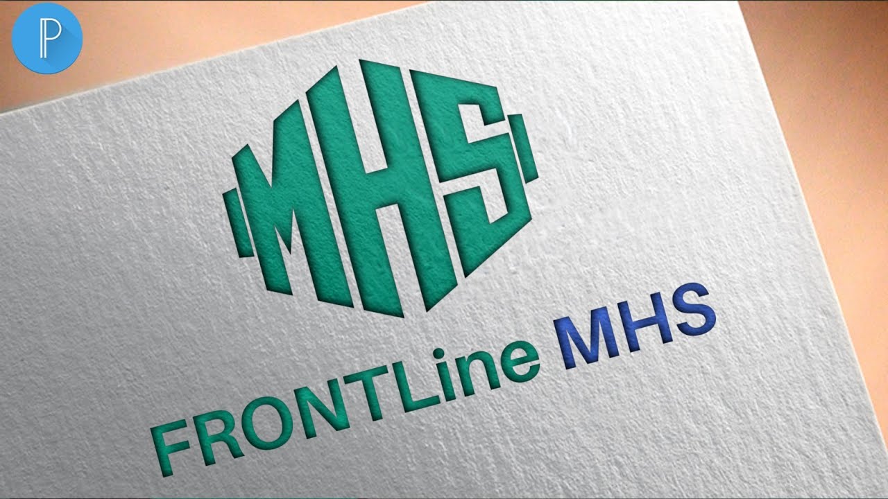 Text Logo design | MHS Logo Mockup | How to make Logo on Pixellab ...