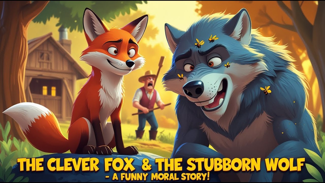 The Clever Fox & The Stubborn Wolf – A Funny Moral Story! | Short Story ...