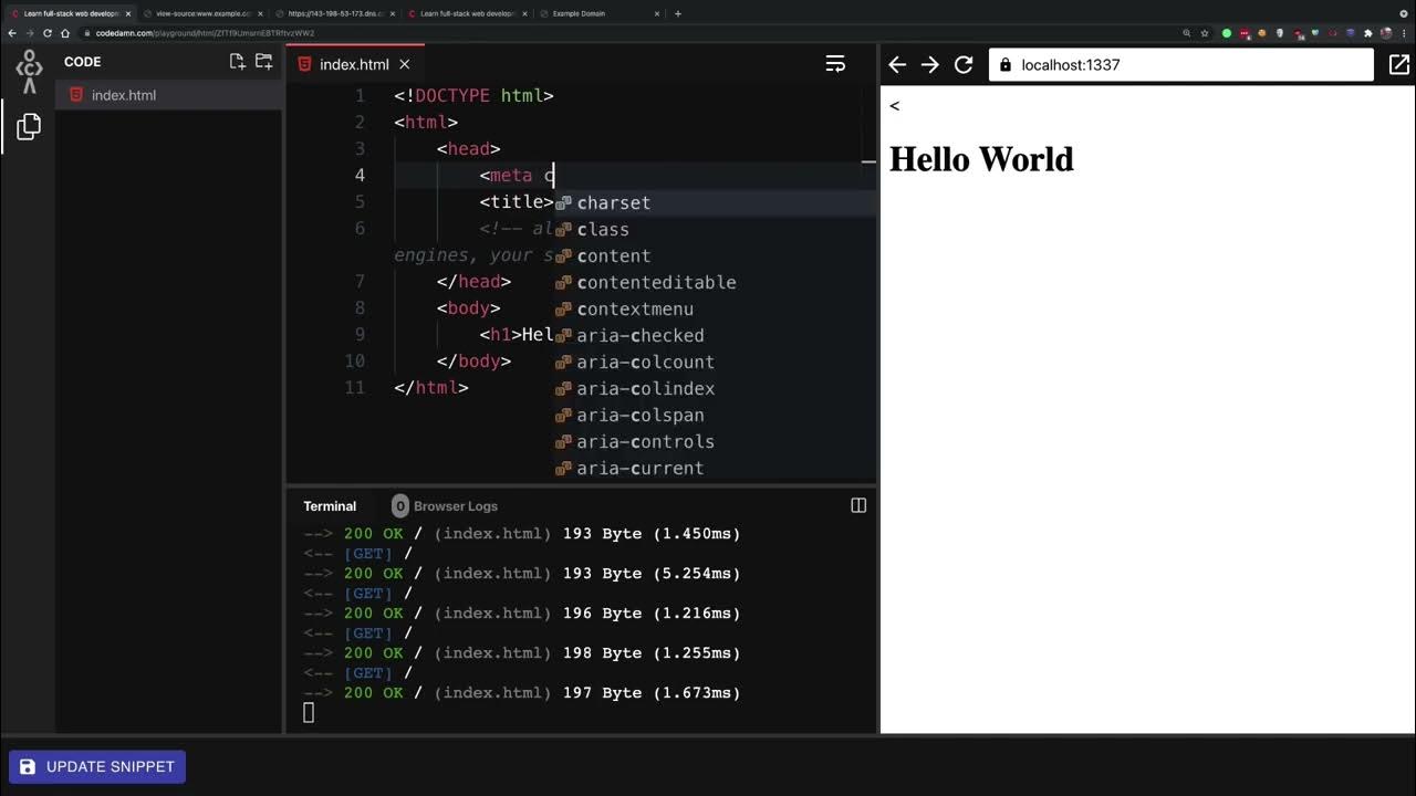 Declare The Doctype Of An Html Document Youtube