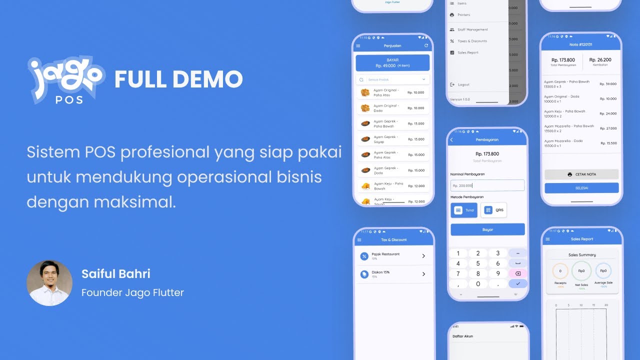 Jago POS Full Demo - Android POS untuk UMKM Multi Cabang - Support SaaS - YouTube